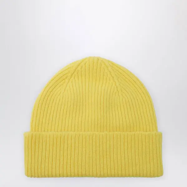 LE BONNET Beanie In Wool And Caregora In Acid - Yellow