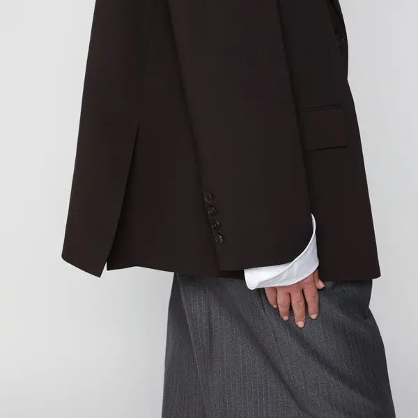 THE FRANKIE SHOP Bea Dark Single-breasted Jacket