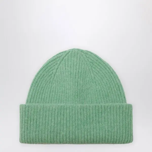 LE BONNET Beanie In Wool And Caregora In Jade