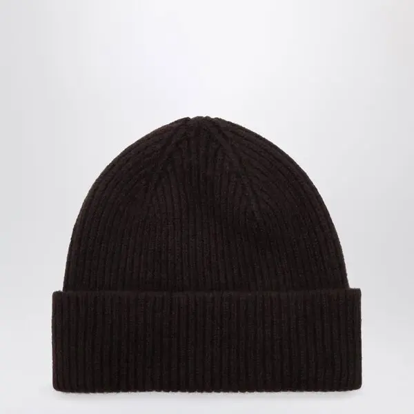 LE BONNET Beanie In Wool And Caregora In Espresso