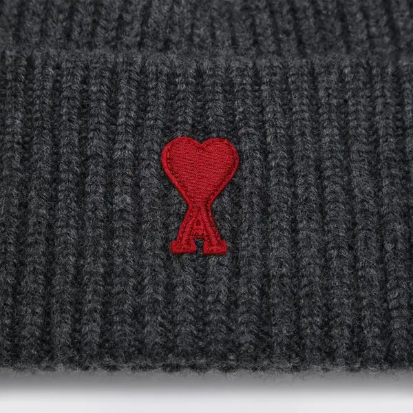 AMI Paris De Coeur Beanie In Wool