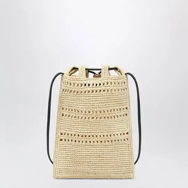Loewe Raffia Drawstring Pouch
