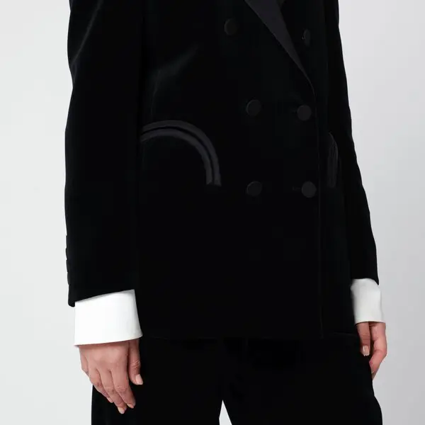 BLAZÉ MILANO Velvet Double-breasted Blazer