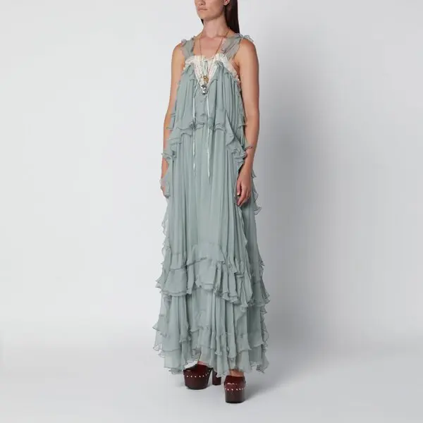 Chloé Smoggy Silk Muslin Long Dress