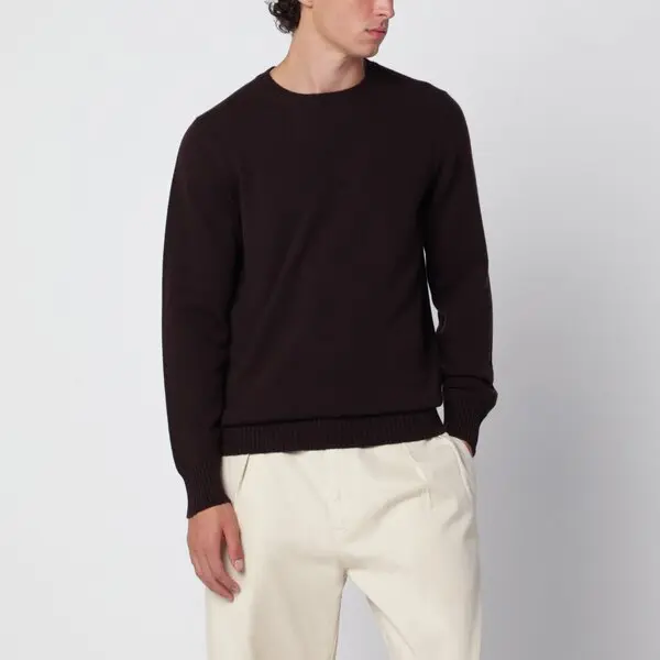 DRUMOHR Crew-neck Sweater In Blue- Cashmere