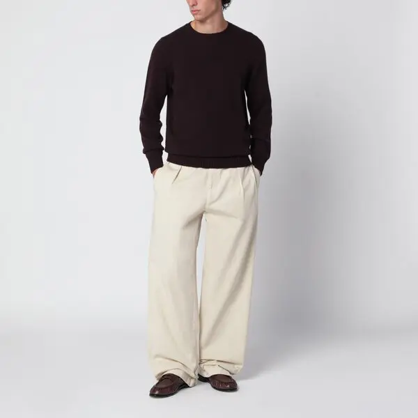 DRUMOHR Crew-neck Sweater In Blue- Cashmere