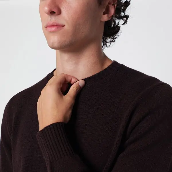 DRUMOHR Crew-neck Sweater In Blue- Cashmere