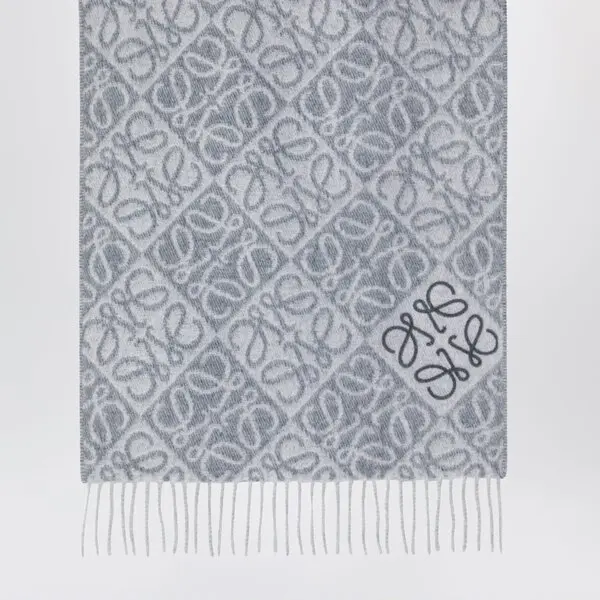 Loewe Anagram Wool And Cashmere Scarf