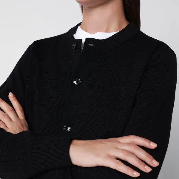 AMI Paris De Cœur Wool Cardigan