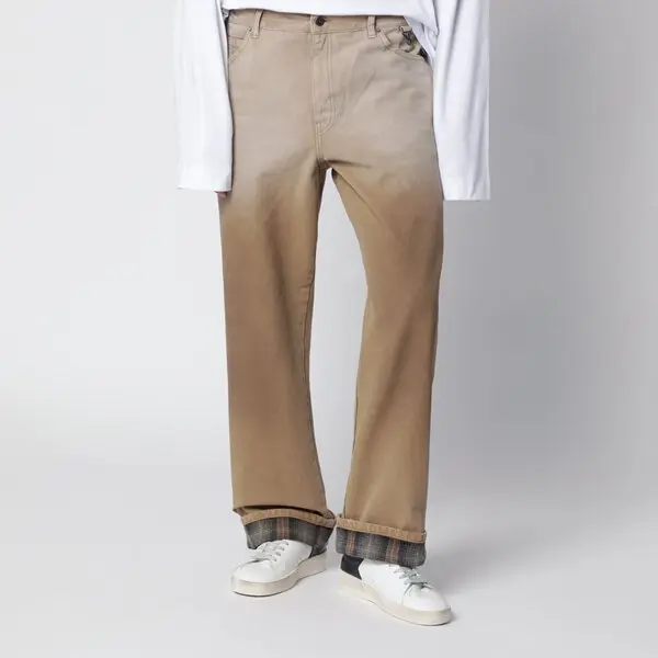 GOLDEN GOOSE Dégradé-effect Cotton Painter Trousers