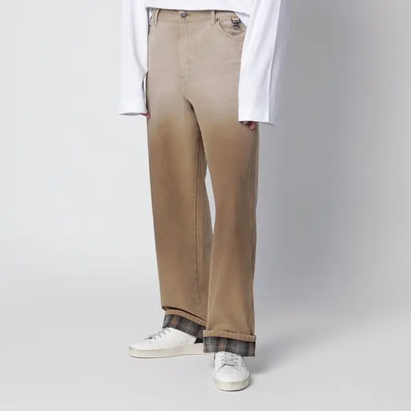 GOLDEN GOOSE Dégradé-effect Cotton Painter Trousers
