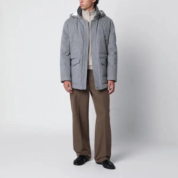 Brunello Cucinelli Wool Parka With Drawstring Hood