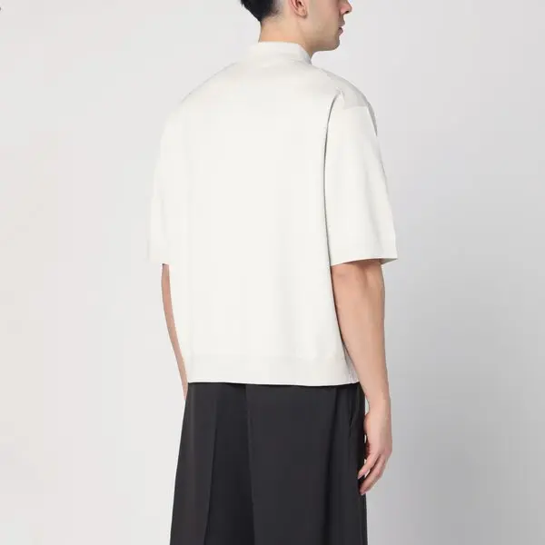 Studio Nicholson Short-sleeve Ice Color Polo - White