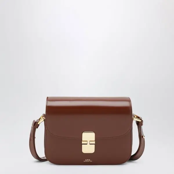 A.p.c. Small Grace Shoulder Bag In Hazelnut - Brown
