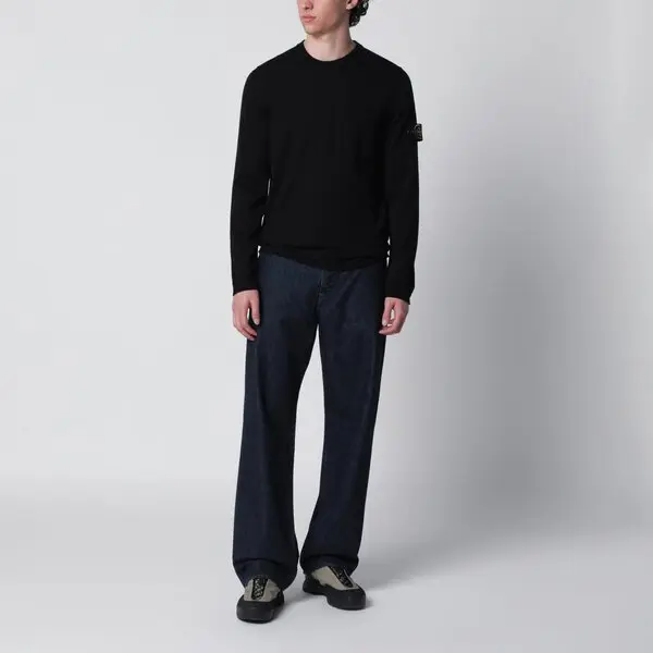 Stone Island Logo Badge Cotton Sweater