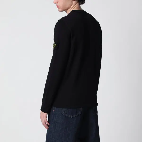 Stone Island Logo Badge Cotton Sweater