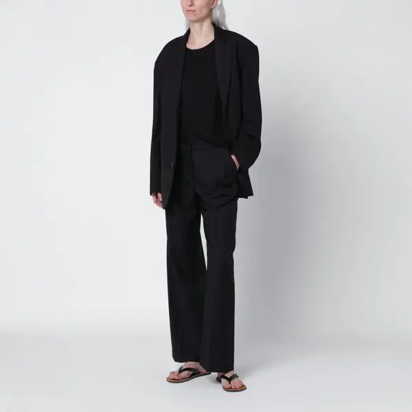 Loulou De Saison Pleated Wide-leg Wool Blend Trousers