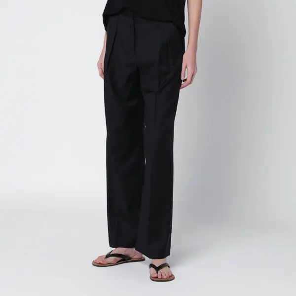 Loulou De Saison Pleated Wide-leg Wool Blend Trousers