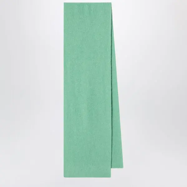 LE BONNET Scarf In Wool And Caregora In Jade - Green