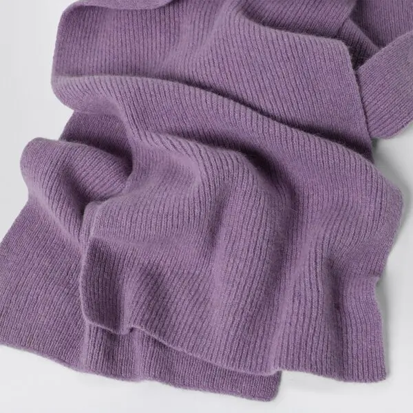 LE BONNET Scarf In Wool And Caregora In Lavender