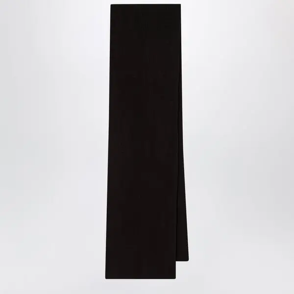 LE BONNET Scarf In Wool And Caregora In Espresso - Brown