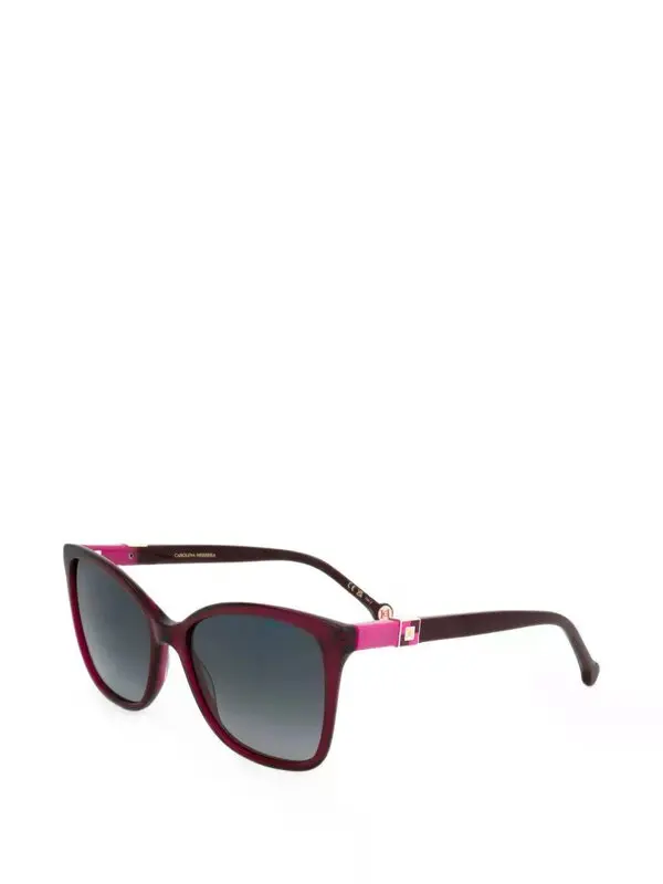 Carolina Herrera Logo-plaque Square-frame Sunglasses - Purple
