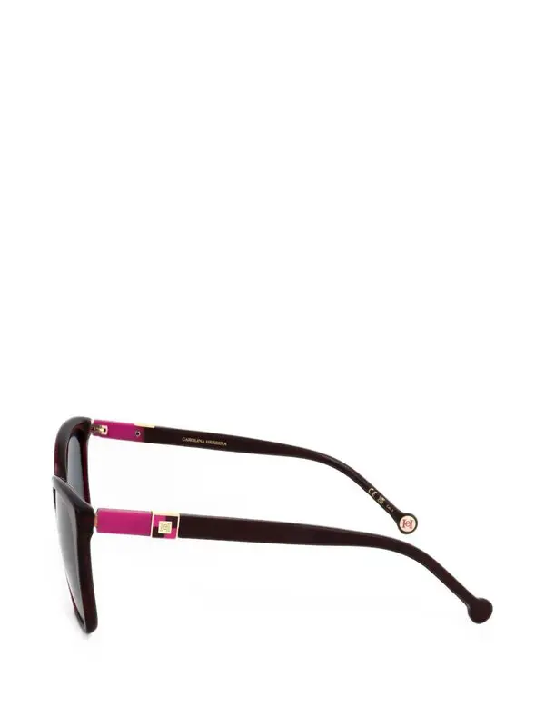 Carolina Herrera Logo-plaque Square-frame Sunglasses
