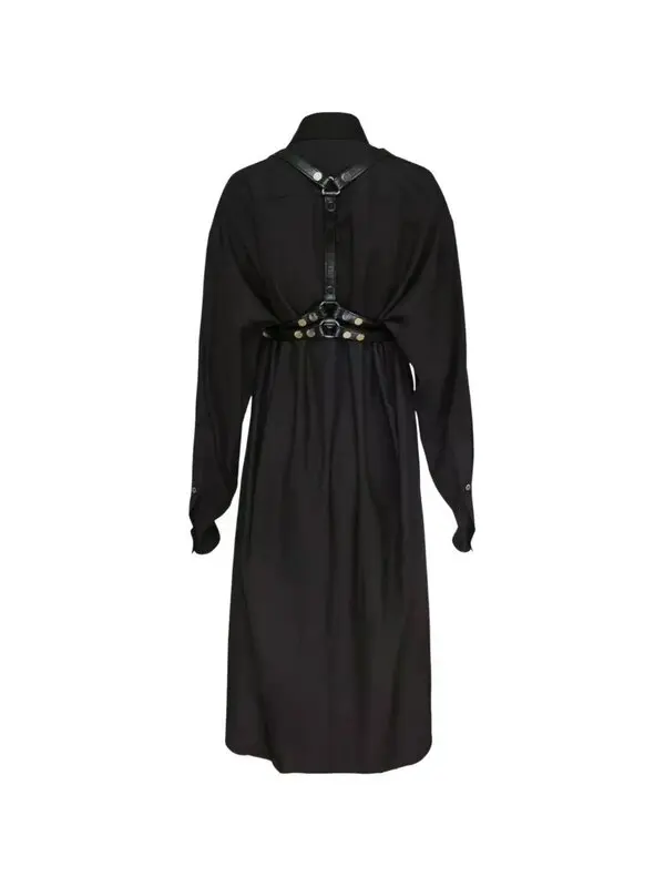 Junya Watanabe Harness-detail Long-sleeve Midi Dress - Black