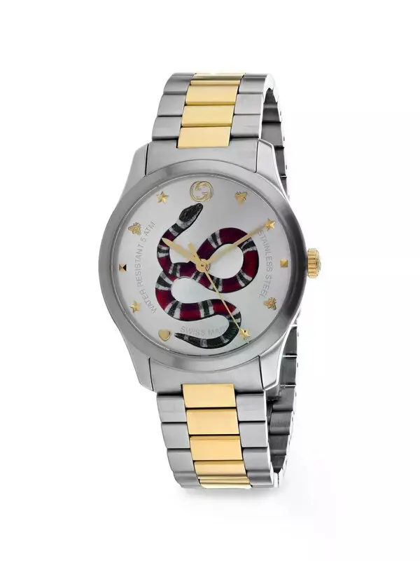 Gucci G-timeless Snake 38mm Watch - White