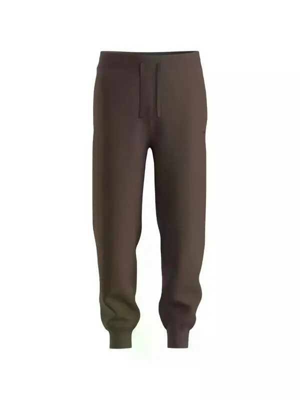 Hugo Cotton Casual Trousers With Elasticated Cuffs - Brown