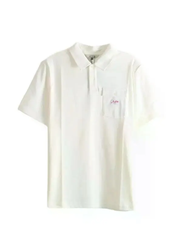 MALBON Jovis Benchmark Logo-patch Flap-pocket Polo Shirt - White