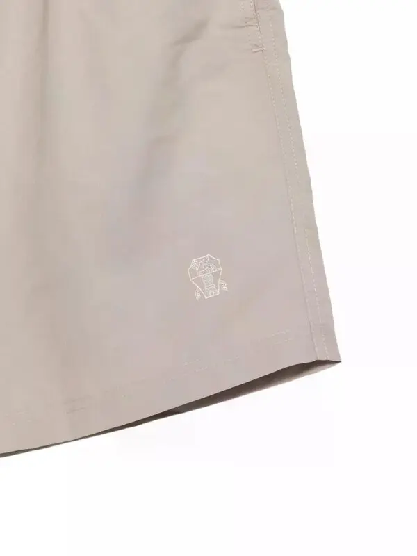 Brunello Cucinelli Logo-embroidered Drawstring Swim Shorts