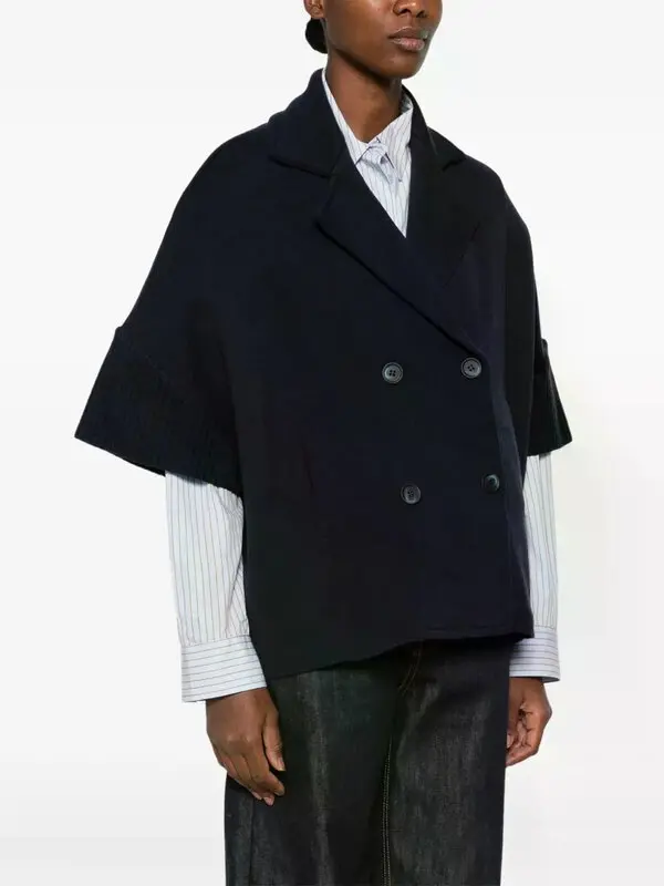 ANNE CLAIRE Double-breasted Ribbed-cuff Coat