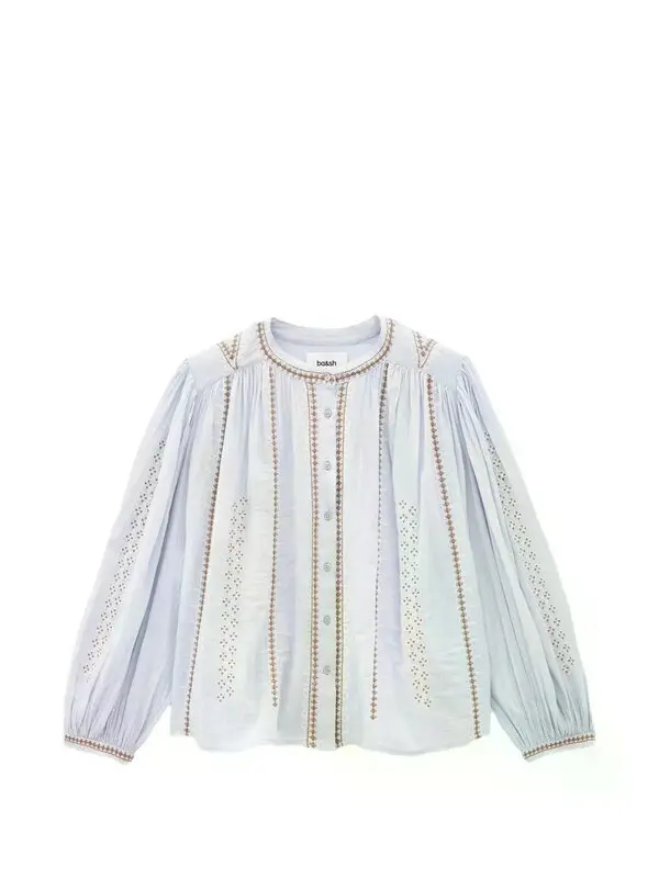 Ba&sh Mona Embroidered Balloon-sleeve Blouse - Blue