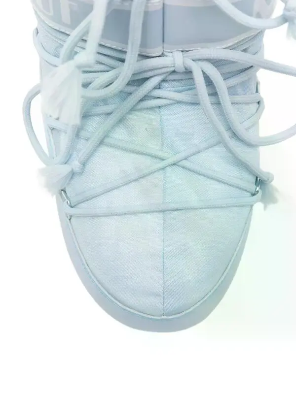 Moon Boot Icon Logo-print Lace-up Boots - Blue