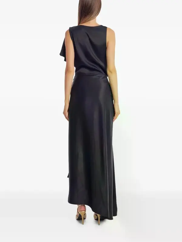 IRINA SCHROTTER Bridget Draped Asymmetric Maxi Dress