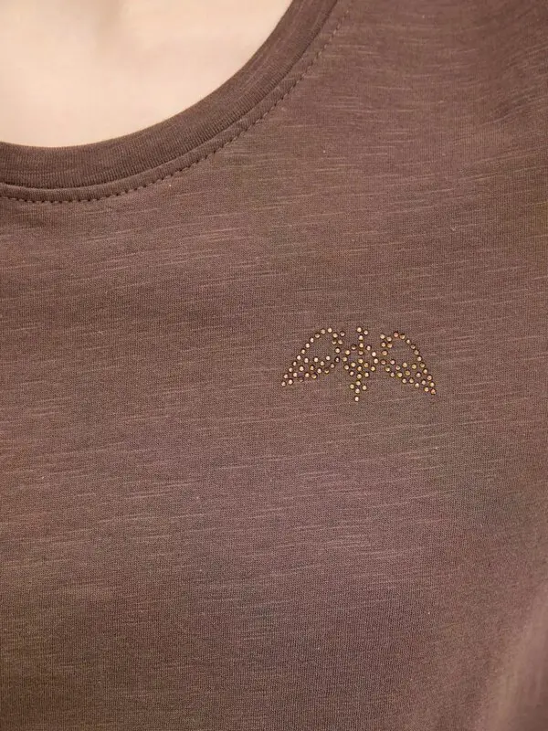 MOS MOSH Safina Cotton T-shirt With Stud Embellishment