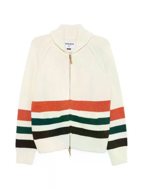 SEBAGO Dyer Bay Striped Zip-up Cardigan