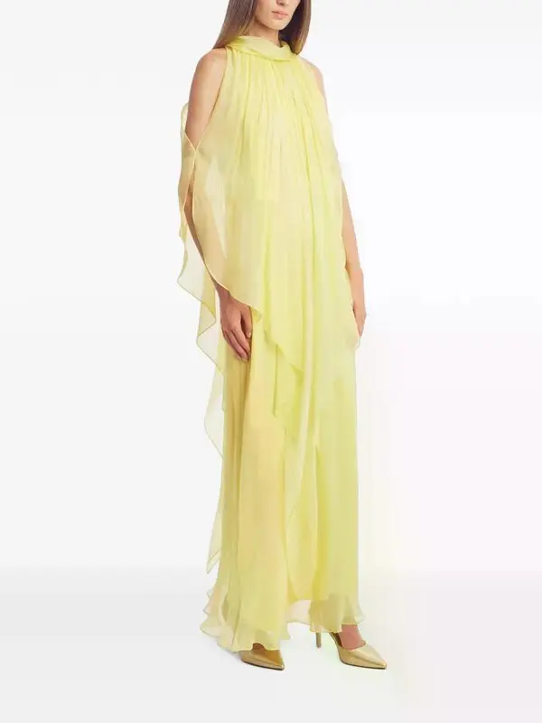 IRINA SCHROTTER Farah Pleated Maxi Dress