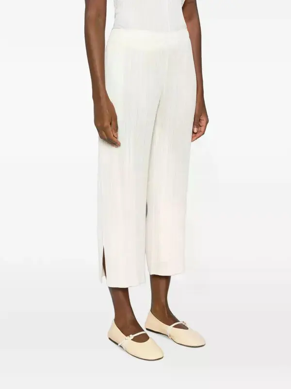 Issey Miyake Cropped Pleated Trousers