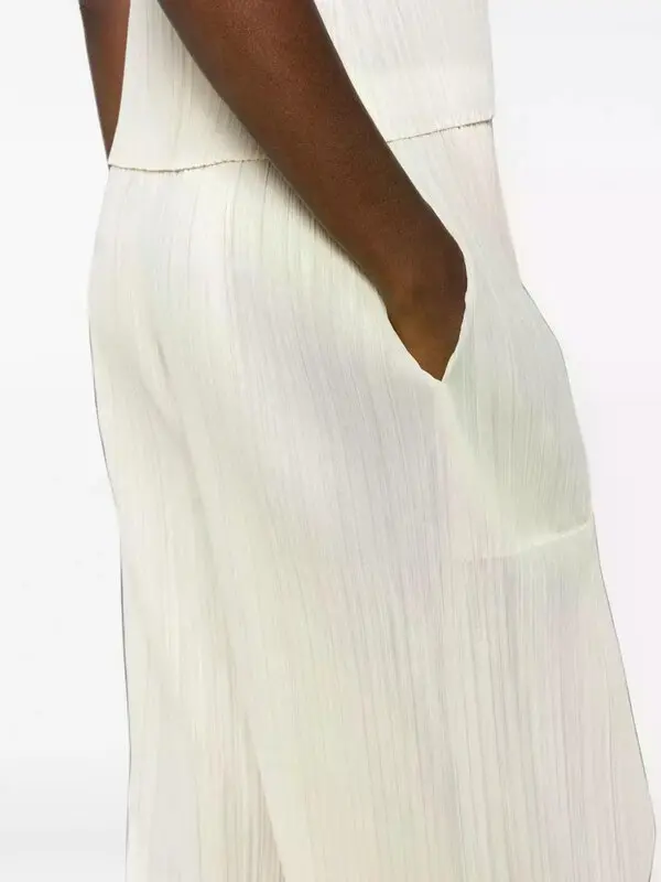 Issey Miyake Cropped Pleated Trousers