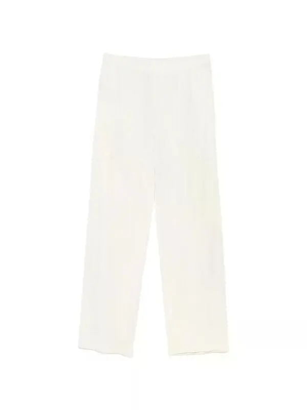 Issey Miyake Cropped Pleated Trousers - Yellow