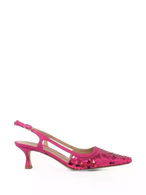 MADISON MAISON Sequin-embellished Slingback Pumps - Pink