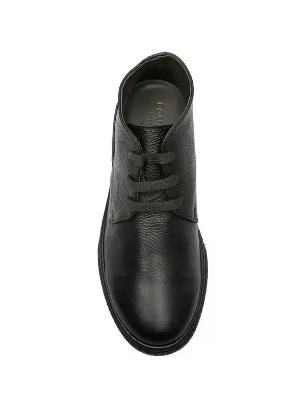 Corneliani Grainy Leather Lace-up Boots