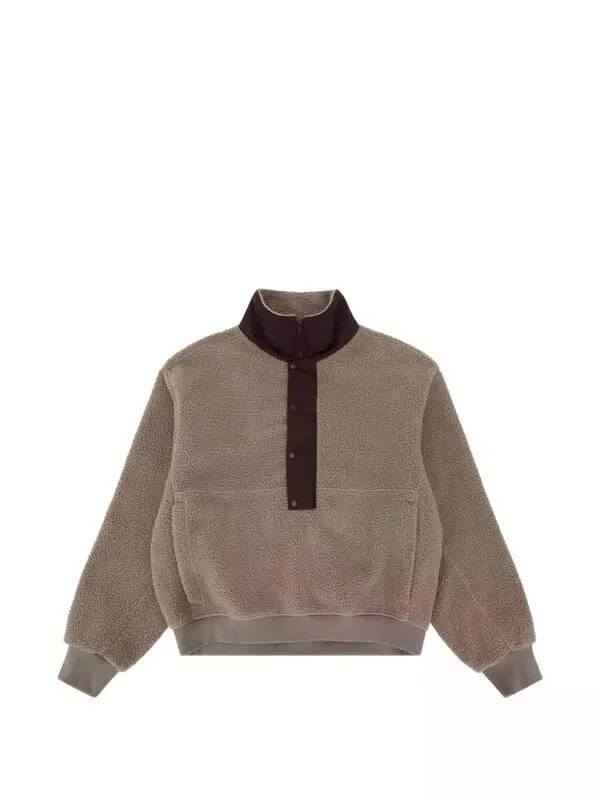 ENTIRE STUDIOS Fleece Panelled Sweatshirt - Brown