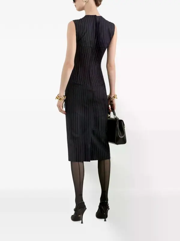 Dolce & Gabbana Pinstripe Wool Sheath Dress