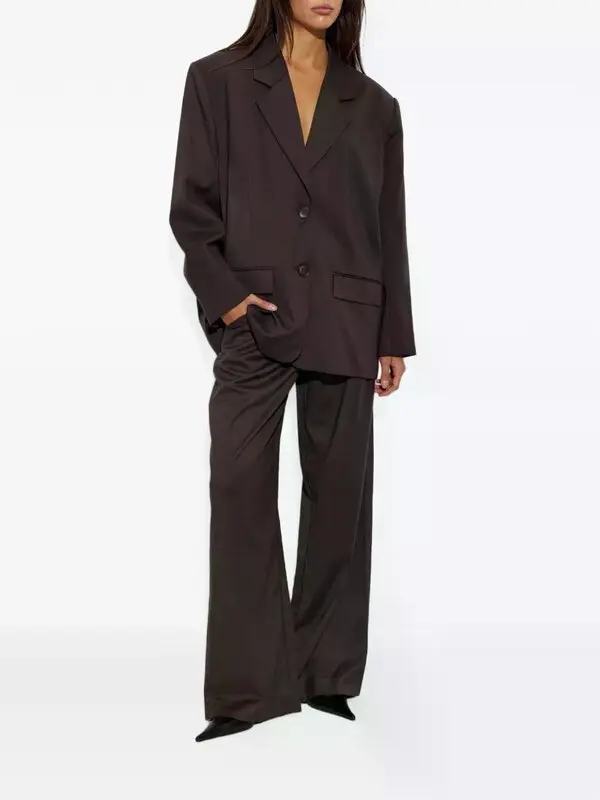 GESTUZ Gz Paula Pleated Wide Leg Trousers - Brown