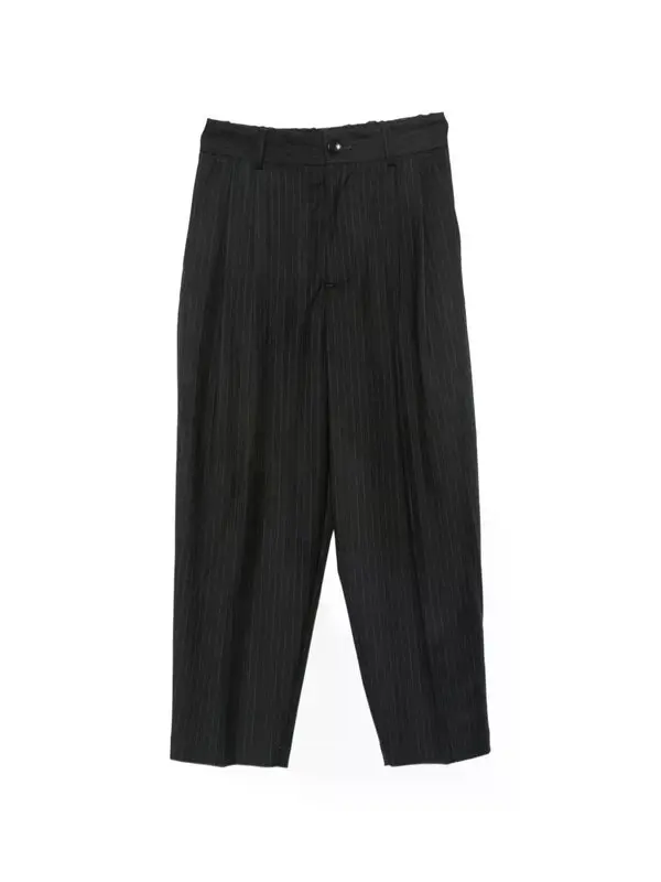 NICHOLSON & NICHOLSON Pinstripe Pleated Tailored Trousers