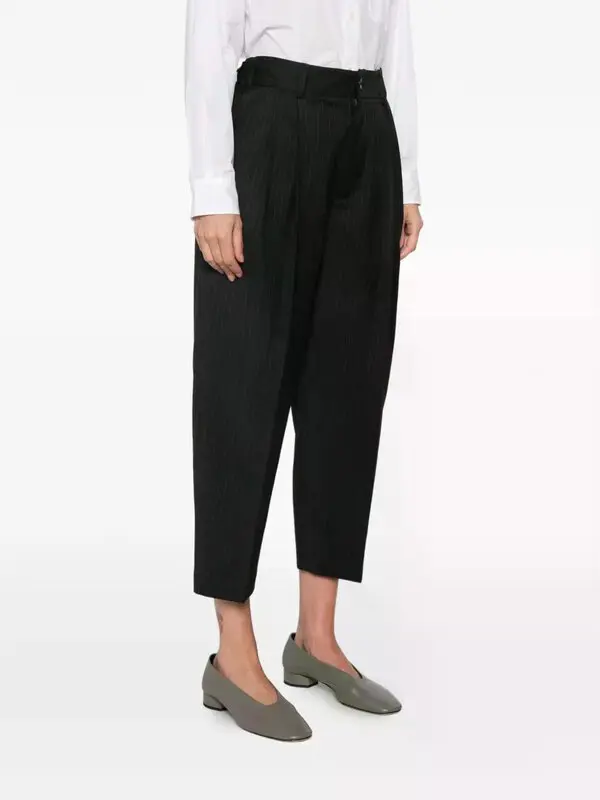 NICHOLSON & NICHOLSON Pinstripe Pleated Tailored Trousers