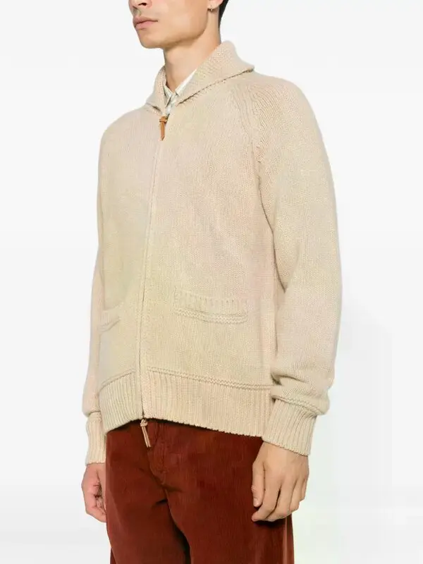 SEBAGO Anchor Intarsia Zip-up Cardigan